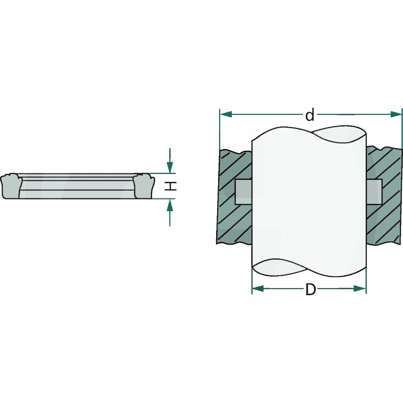 Joint de piston 20 x 28 x 6 mm