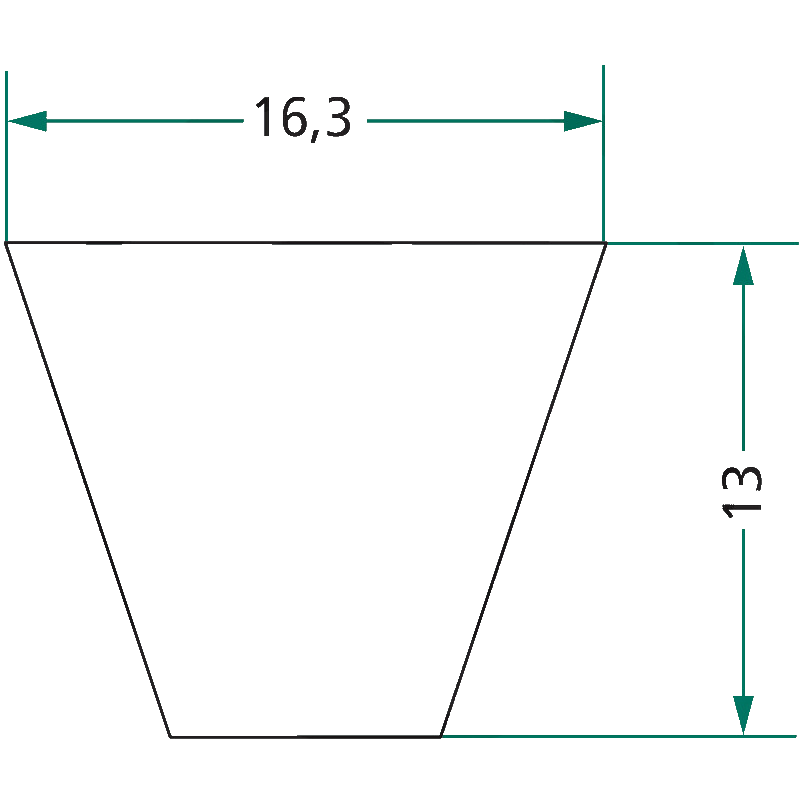 V-belt SPB4000 lg 4000 mm