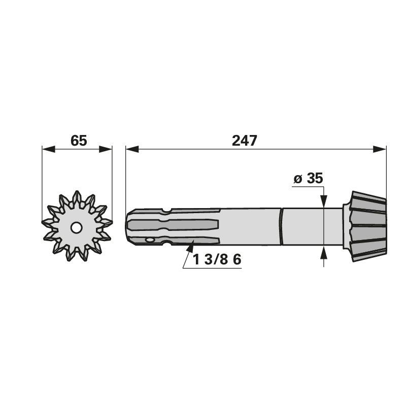 SPROCKET 57520200 FOR KUHN RAKER