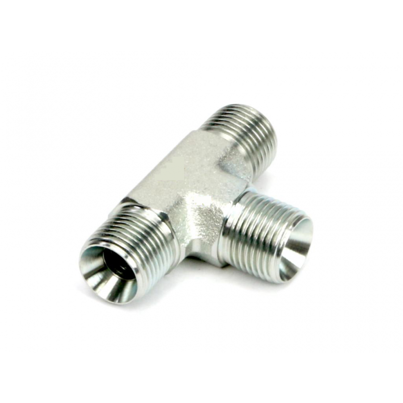 Hydraulic adapter in t male/male/male 3/8 bsp - 100% Premium