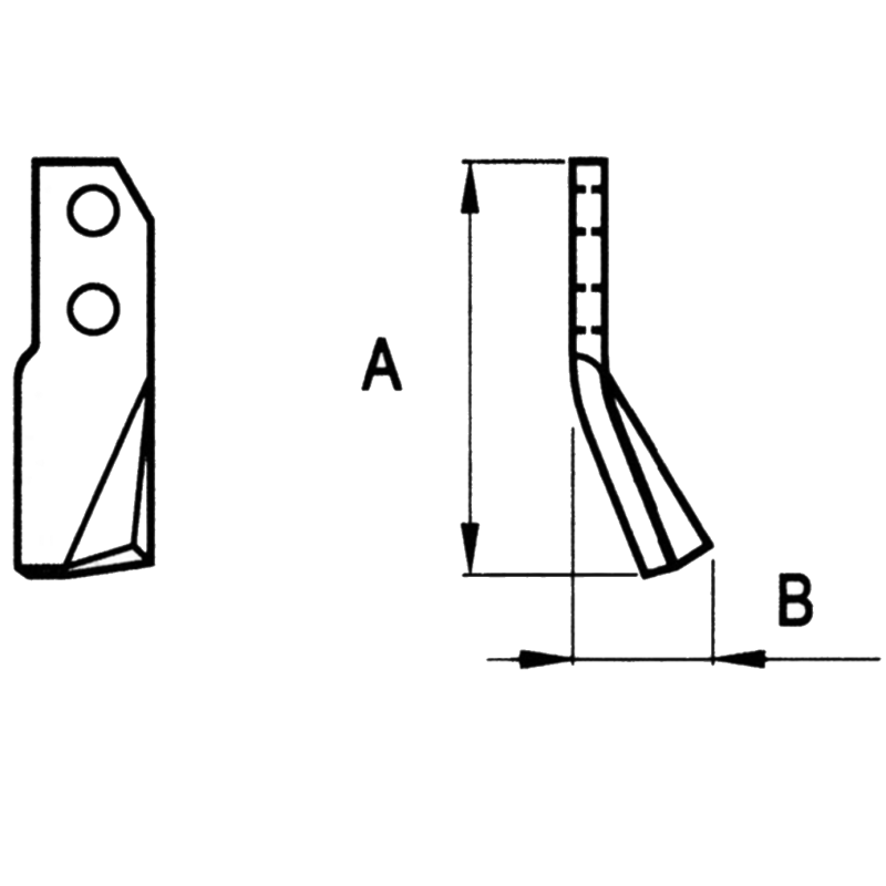 Rotalabour/rotavator blade left 210 x 50 x 12 Kuhn - 100% Premium quality