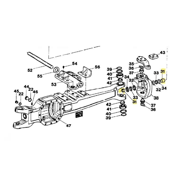 Bague de pont avant ZF APL1351 32 X 28 29.7 APL 1351 - 04322272 - 3216585R1