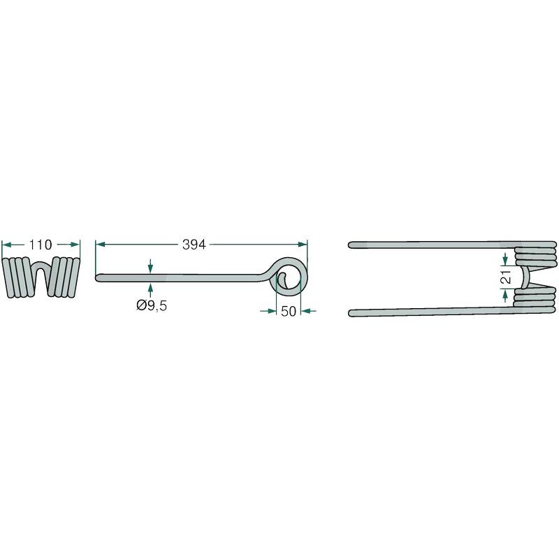 Dent de faneuse 57609000dent de faneuse pour kuhn - 57609000 - ES10525