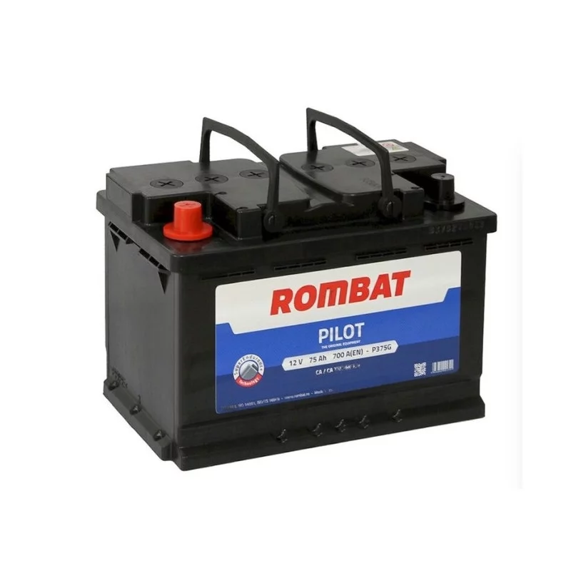 BATTERIE 12V 75AH 650 EN DIN P375G Rombat pilot 75ah 650a