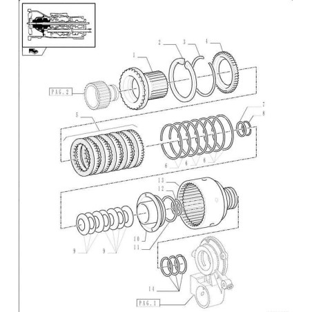 CLOCHE D'EMBRAYAGE POWER COMMAND POUR TRACTEURS GROUPE CNH CASE NEW HOLLAND