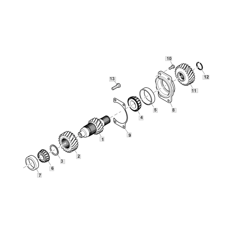 EXPLODED VIEW 3 SPEED PTO JOHN DEERE 6R