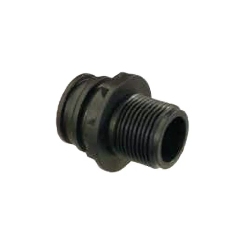 Male threaded fitting with male connection