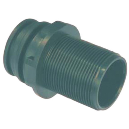 Male threaded through-wall fitting with male connection