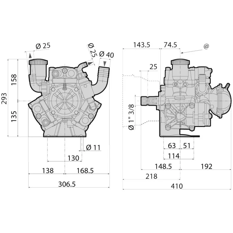 POMPE À MEMBRANE BASSE PRESSION - AR135BP C - ANNOVI REVERBERI