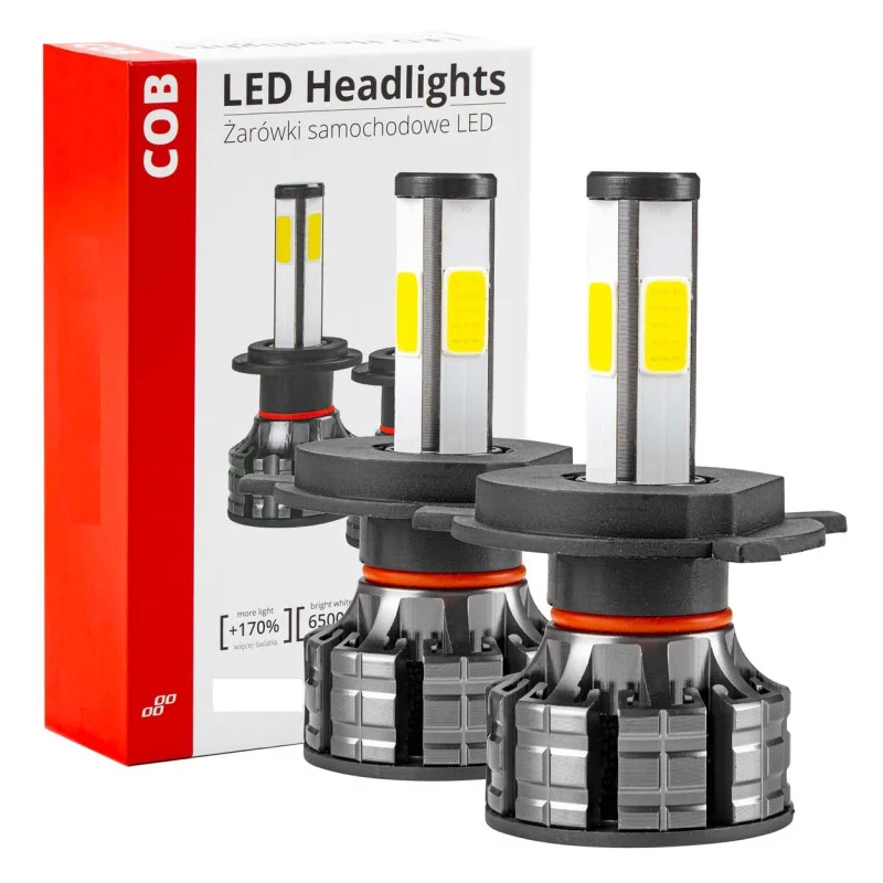 PAIRE D'AMPOULES LED H4 6500K 12-24V HAUTE PERFORMANCE