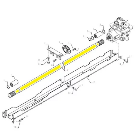 ARBRE DE TRANSMISION POUR TRACTEUR CASE NEW HOLLAND réf.87552665