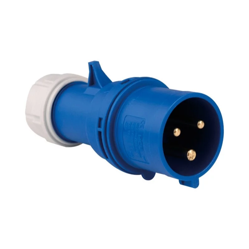 CEE 16A 230V plug - IEC 60309 | IP44 blue industrial plug