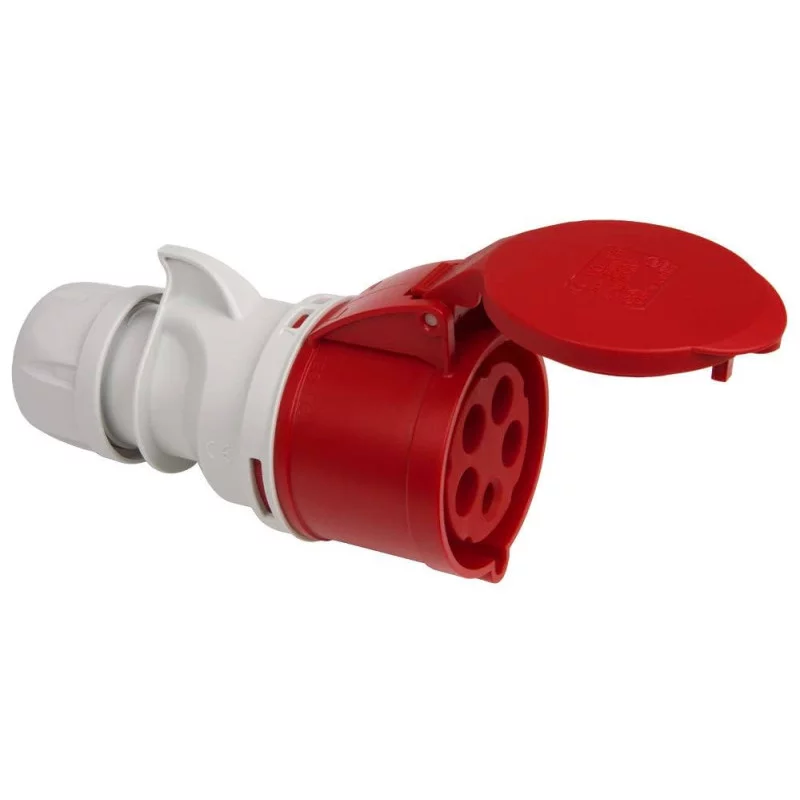 CEE-Steckdose 4P+T 32A - 400V | Norm IEC 60309, IP44, geschraubte Klemme
