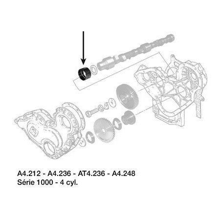 Bague d arbre a cames 734883m1 pour massey ferguson