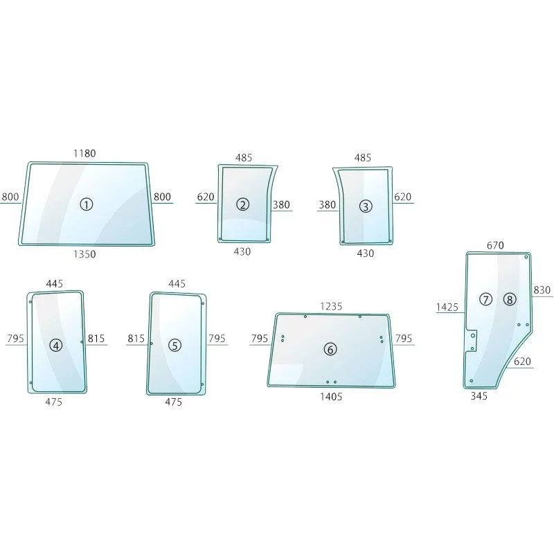 PUERTA IZQUIERDA VIDRIO R131163 PARA JOHN DEERE