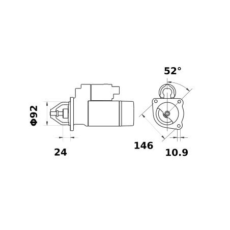 Demarreur iskra / letrika 11.131.705 azf4183 - 11.131.430 azf4115 - 11. ...